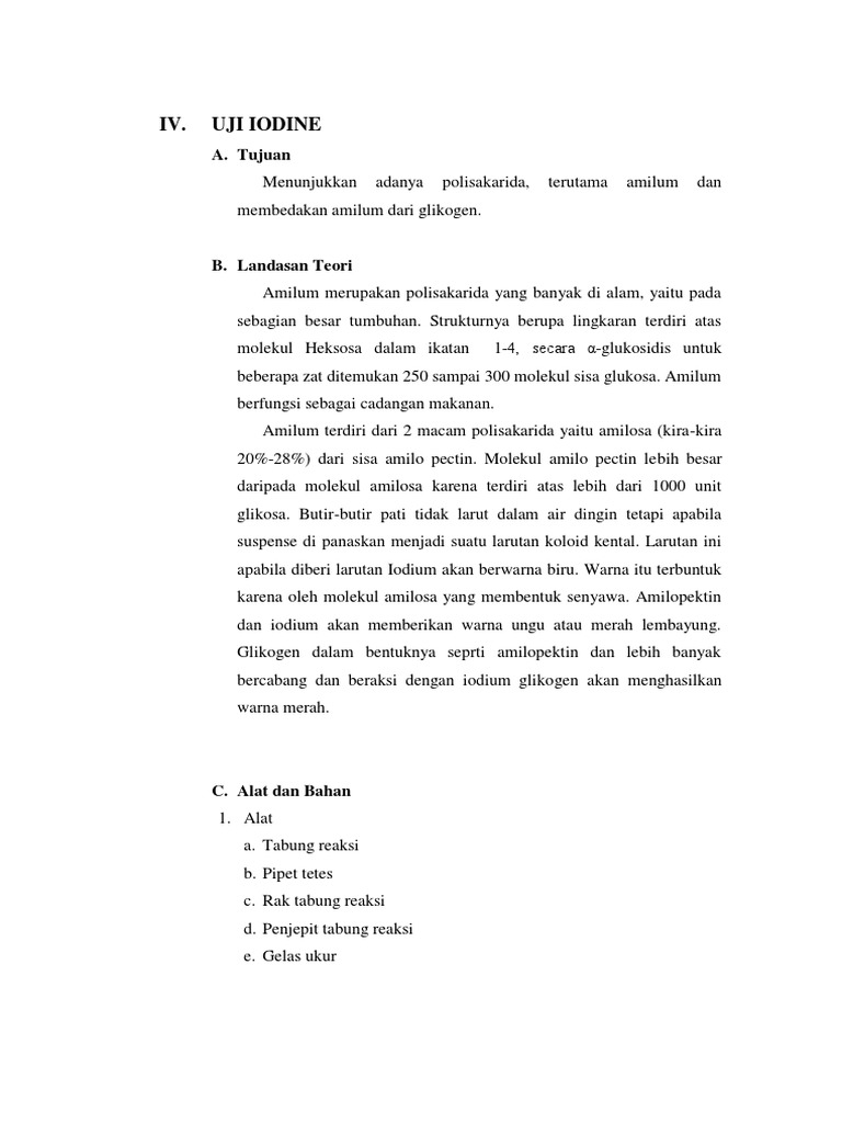 Uji Iodine | PDF