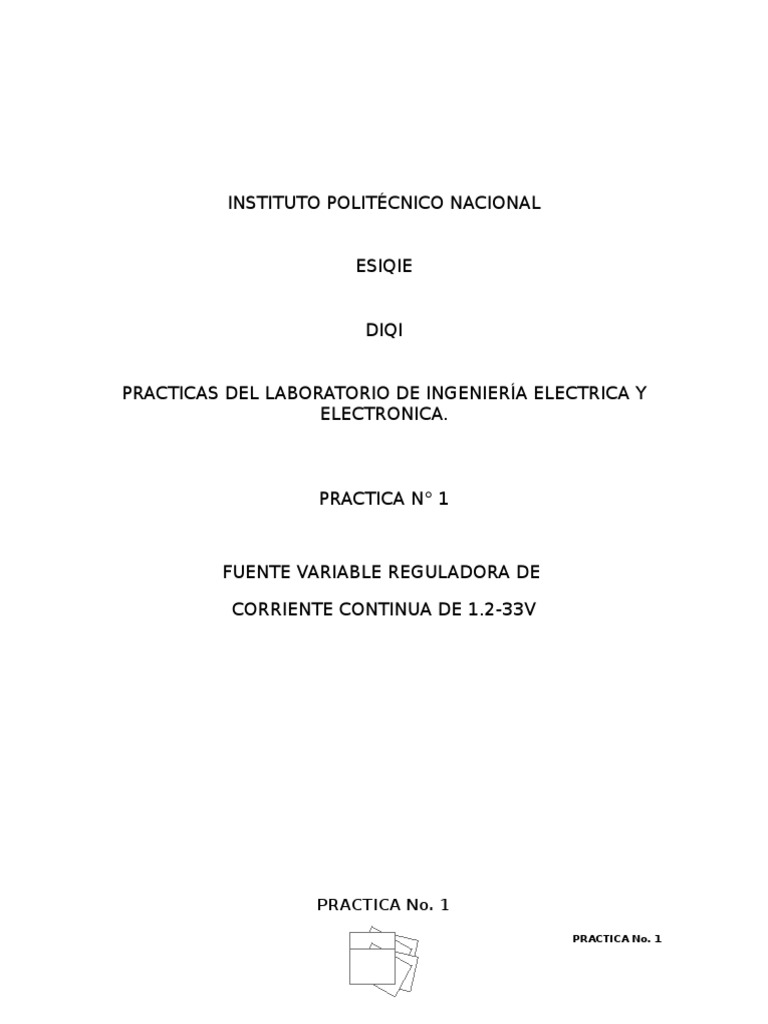 Practica No 1 2015 Fuente Variable | PDF | Rectificador | Transformador