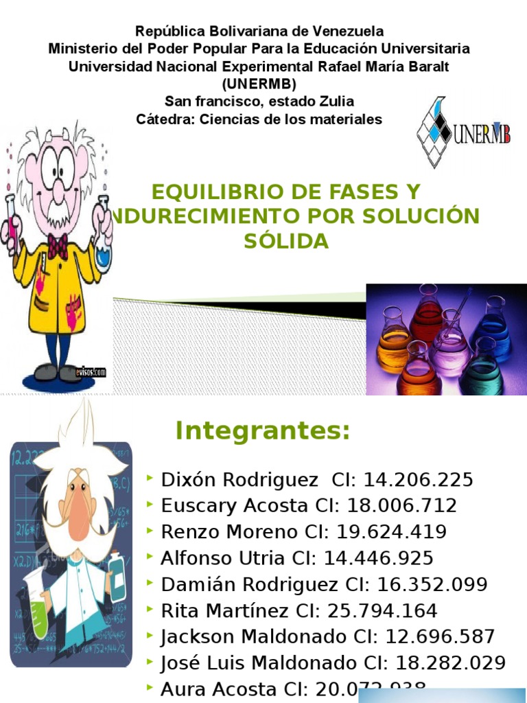 Equilibrio de Fases y Endurecimiento Por Solución Sólida | PDF ...