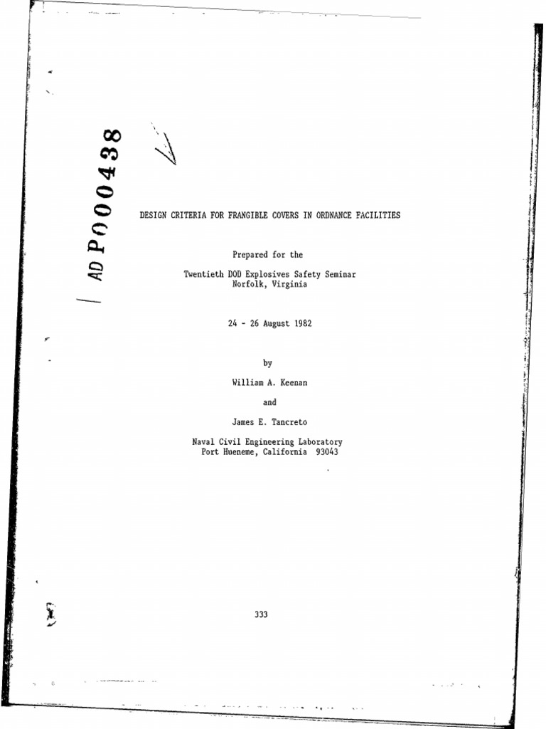 Frangible Covers Design Criteria | PDF | Explosion | Gases