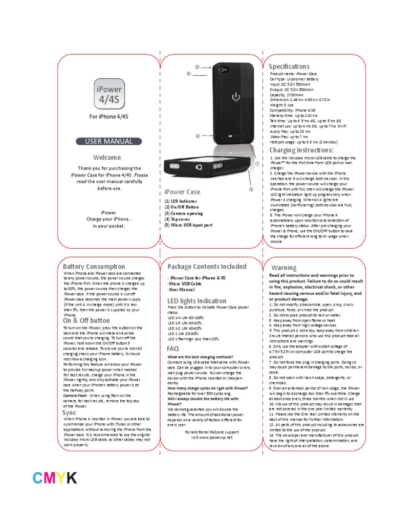 iPower Case User Manual for iPhone 4/4S | PDF | Business | Home & Garden