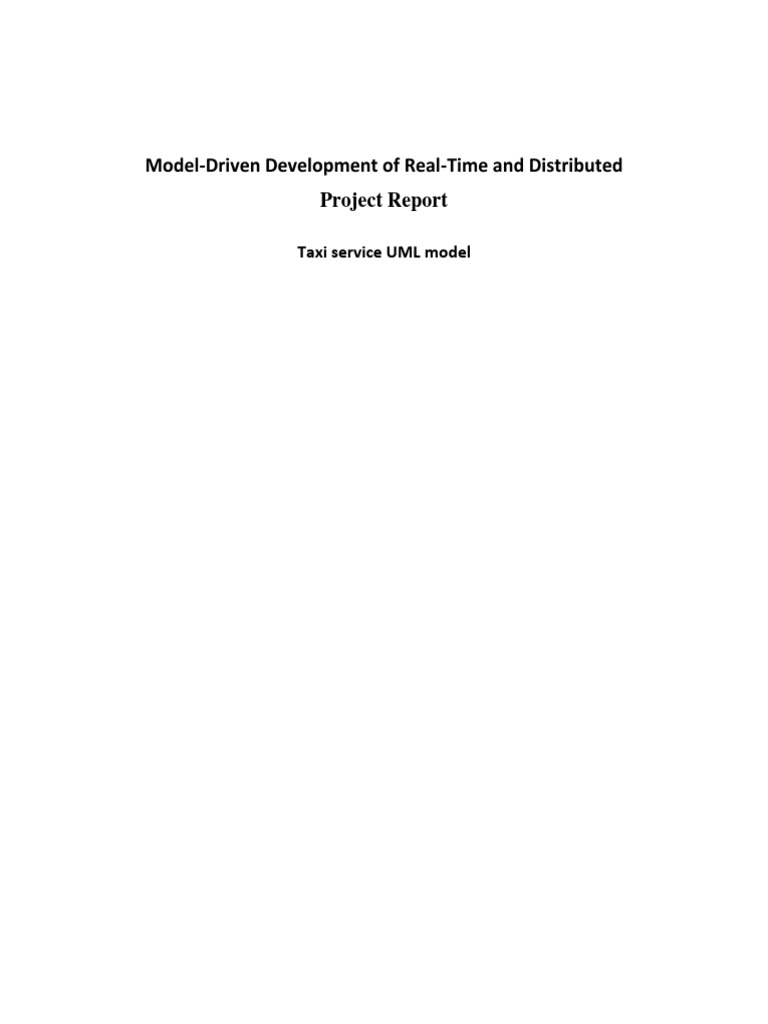 Taxi Service UML Model Report | PDF | Taxicab | Use Case