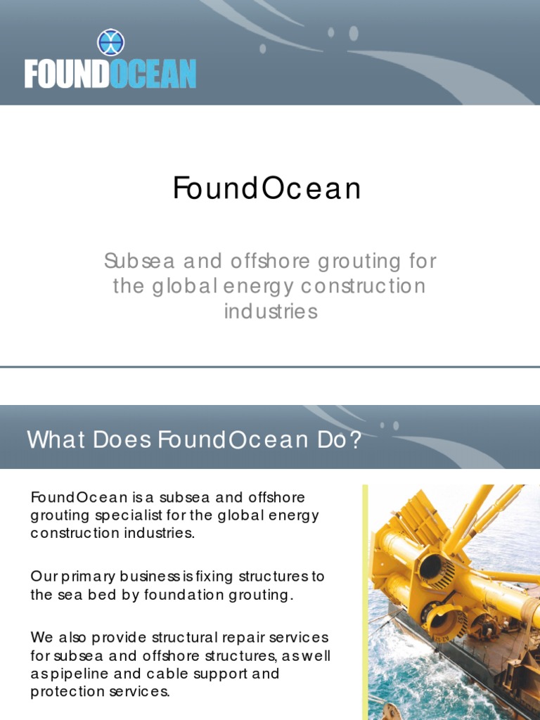 FoundOcean Company Presentation | PDF | Offshore Wind Power | Subsea (Technology)