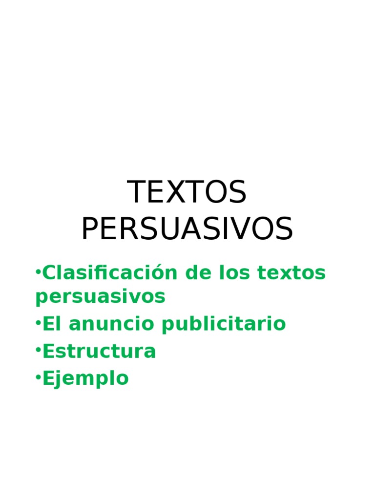 Clasificacion De Los Textos Persuasivos - bankfeal