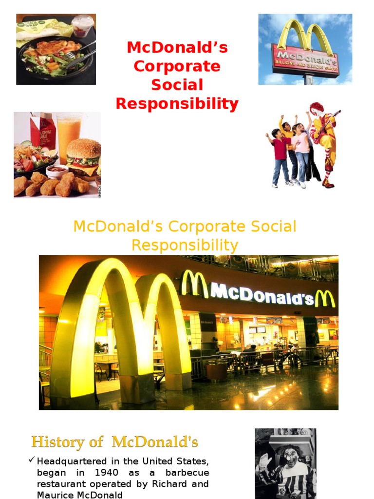 Mcdonald'S Corporate Social Responsibility | Download Free PDF | Mc ...