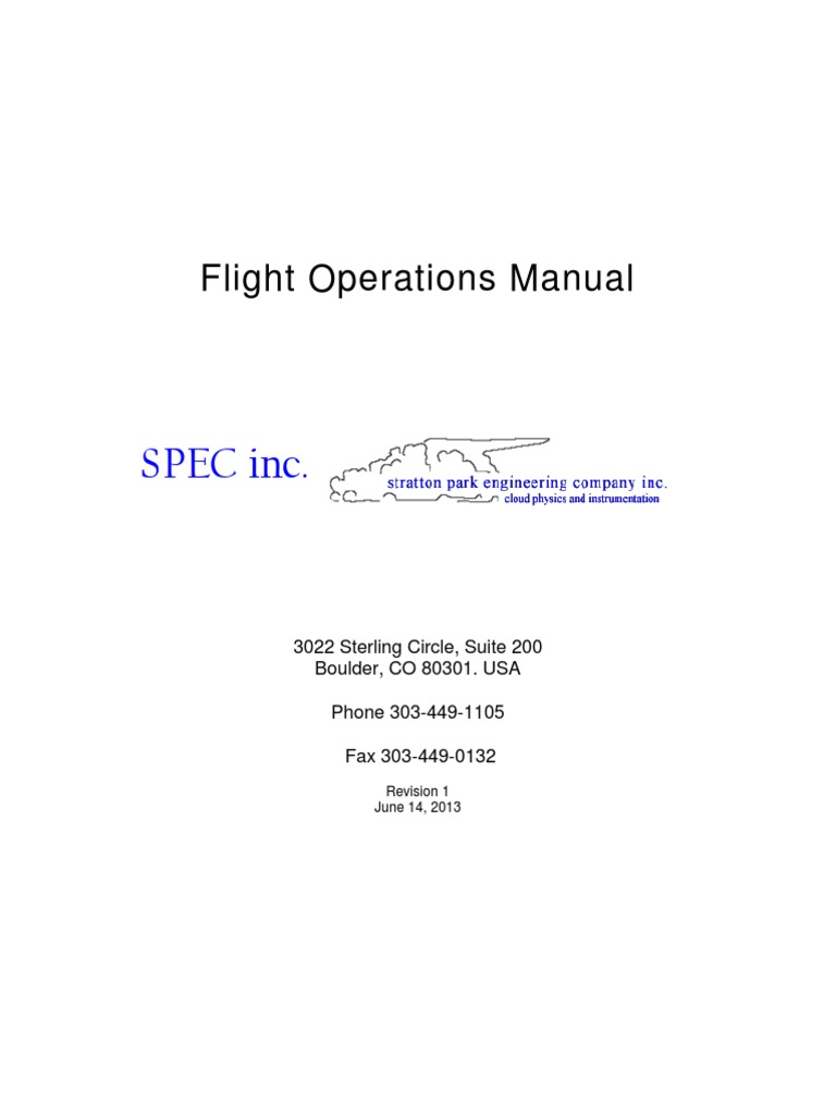 Aviation Flight Operations Manual Rev1.0 20130614 | Federal Aviation ...