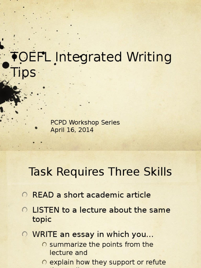 TOEFL Integrated Writing Essay | PDF