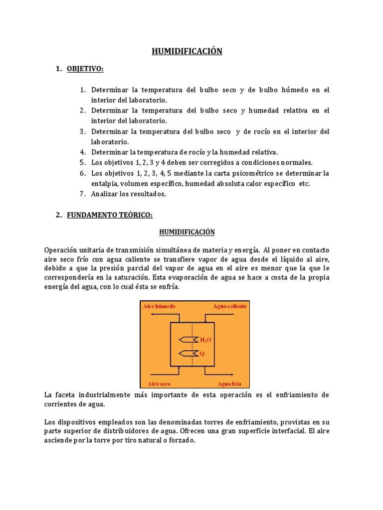 Humidificacion PDF | PDF | Humedad | Evaporación
