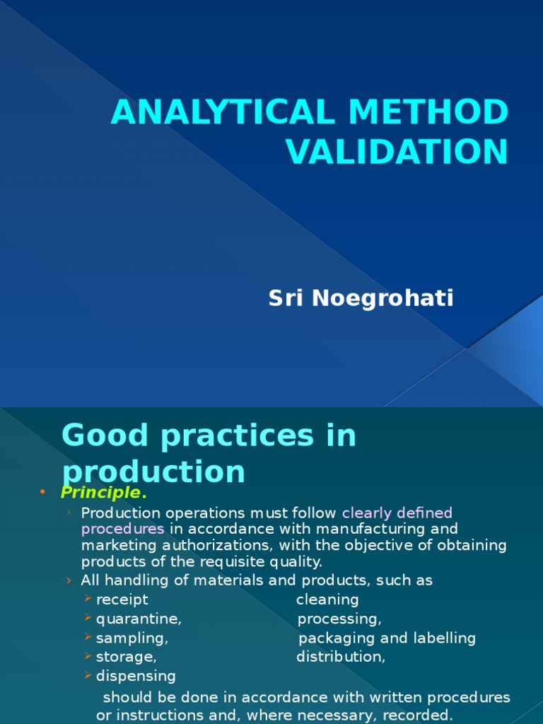 Analytical Method Validation | PDF | Verification And Validation ...
