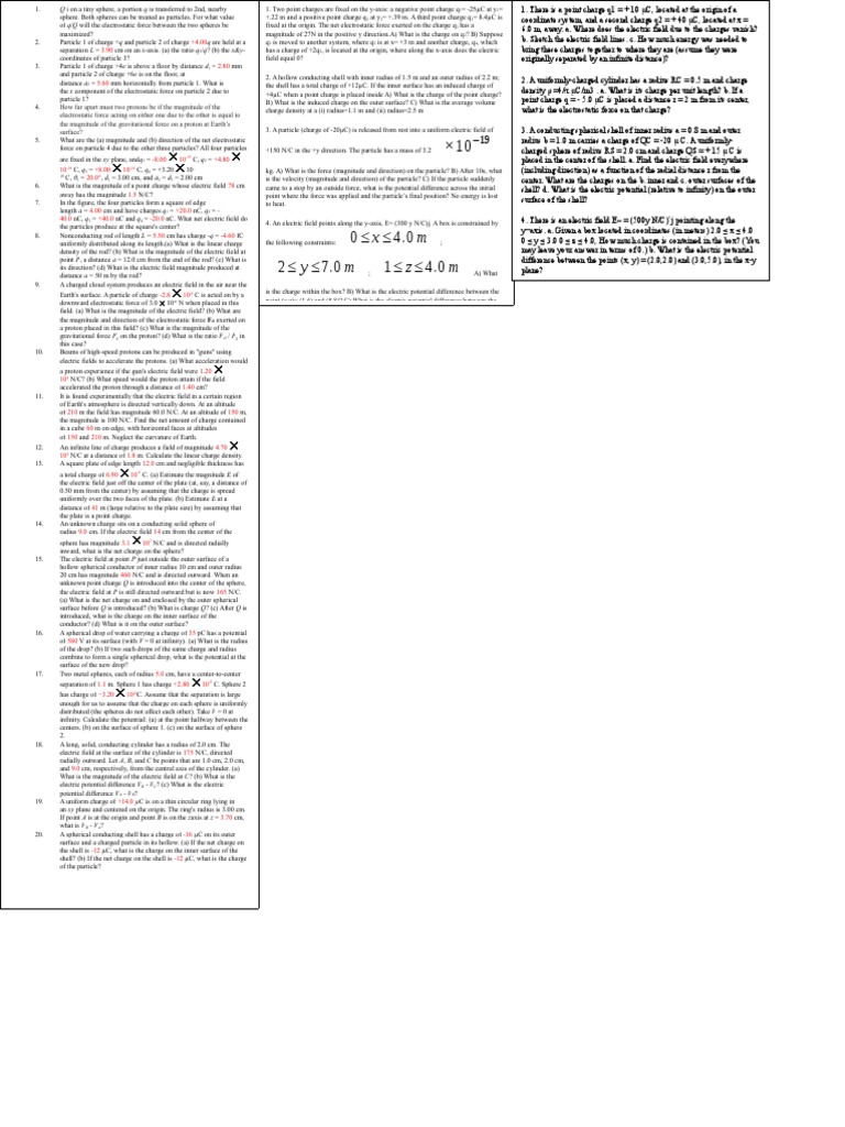 Cheat Sheet-Physics 2 | PDF | Sphere | Electrostatics