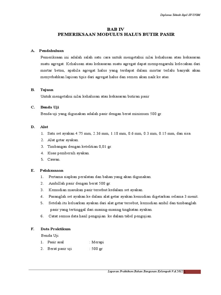9 Bab 4 Modulus Halus Pasir | PDF | Teknologi & Rekayasa
