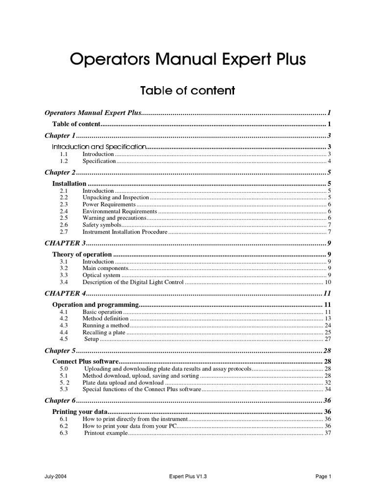 Biochrom Asys Expert Plus V1.3 Operators Manual | PDF | Electrical ...