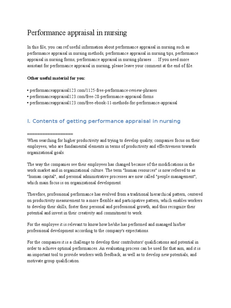 performance-appraisal-in-nursing-pdf-performance-appraisal-evaluation