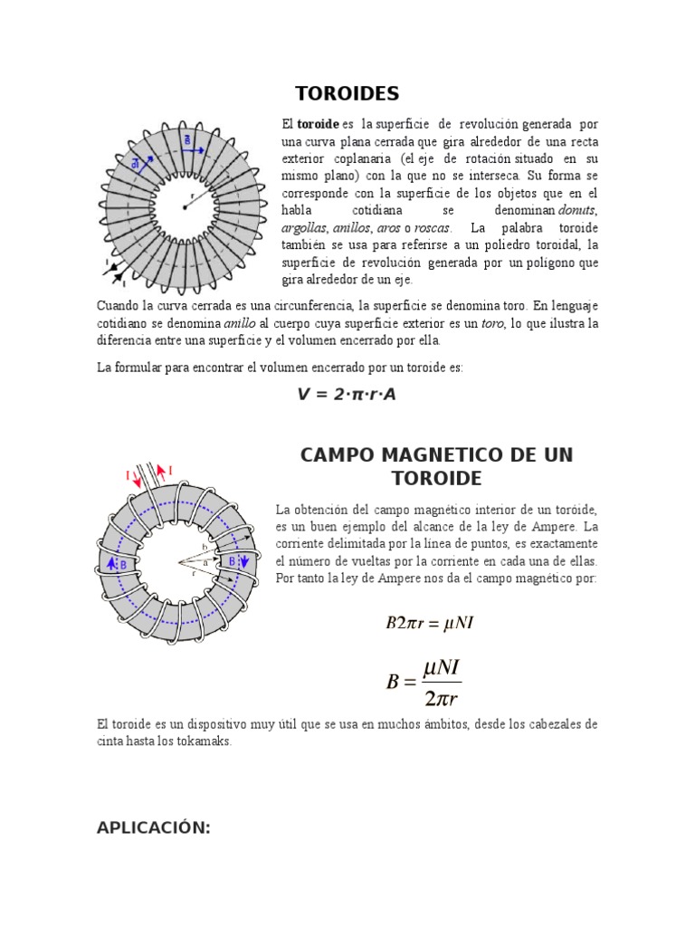Campo Magnético en Toroides | PDF | Objetos geométricos | Geometría
