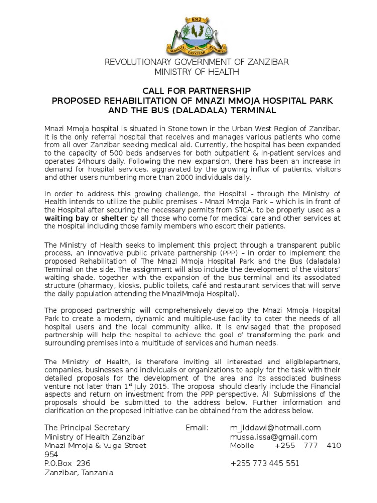 Call For Partnership Edited B 22 May | PDF | Hospital | Patient
