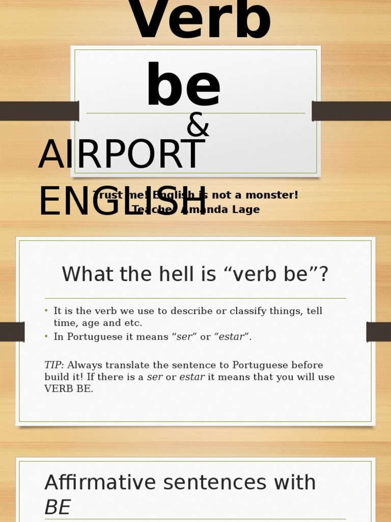 Surviving the Airport: A Guide to Using Verb 'Be' and Common Airport ...