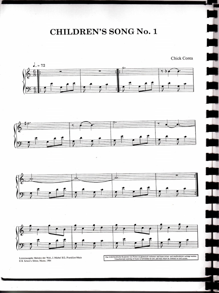 Chick Corea Childrens Songs | PDF