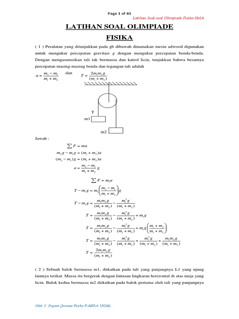 Soal Olimpiade Fisika SMA | PDF