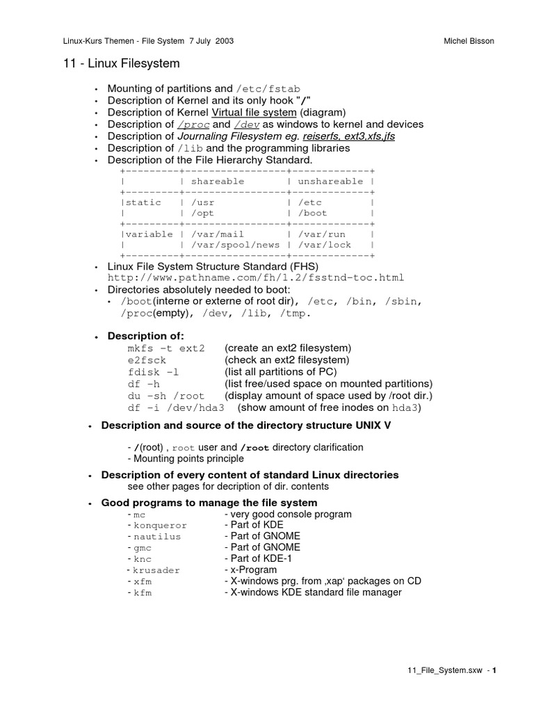 11 File System Pdf File System Computer Data Storage
