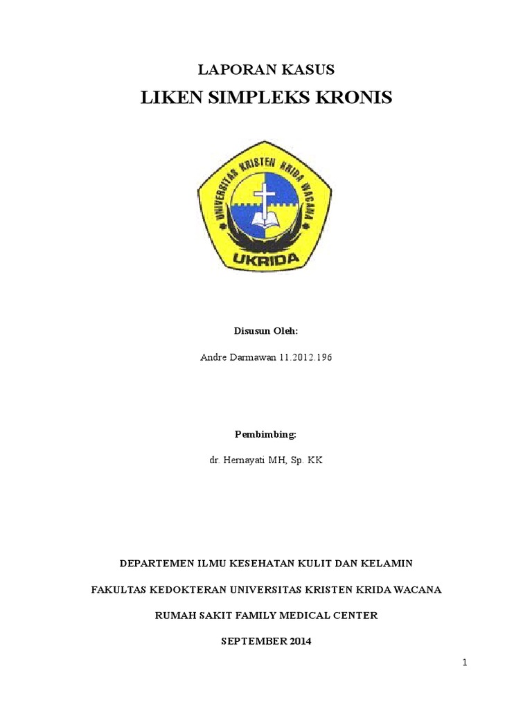 Laporan Kasus Liken Simpleks Kronis pada Pria Dewasa | PDF