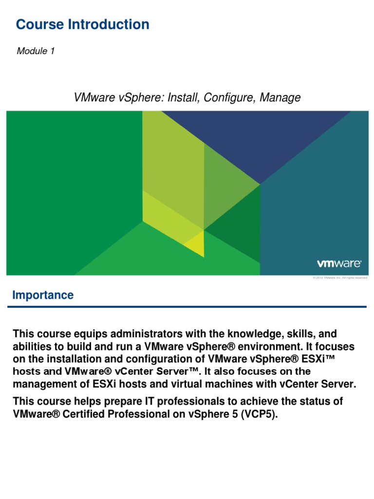 Module - 1 Course Introduction | PDF | V Mware | Virtual Machine