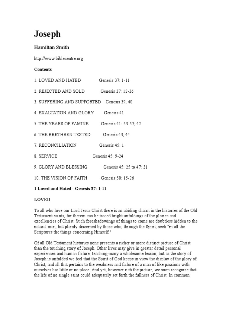 Joseph H Smith | PDF | Jacob | Book Of Genesis