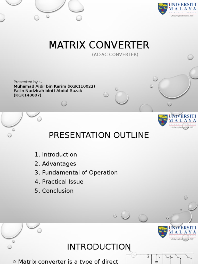 Matrix Converter | PDF | Power (Physics) | Electrical Engineering