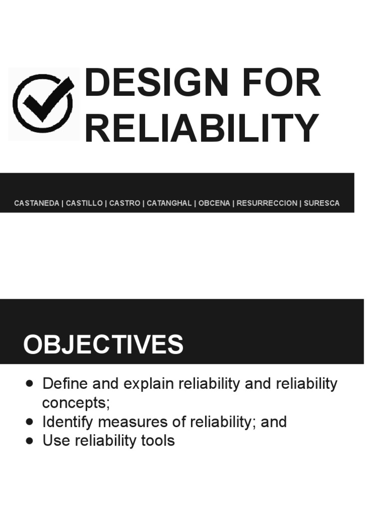 Design For Reliability | PDF | Reliability Engineering | Systems Science