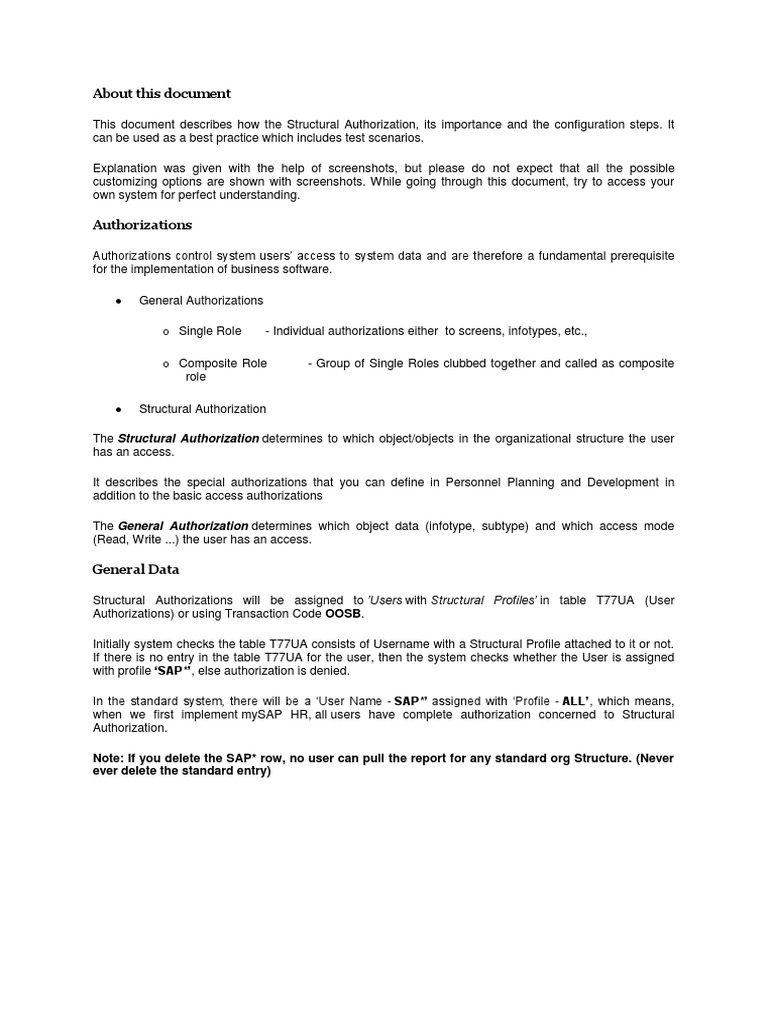 SAP HR PD Auths Step by Step | PDF | User (Computing) | Function (Mathematics)