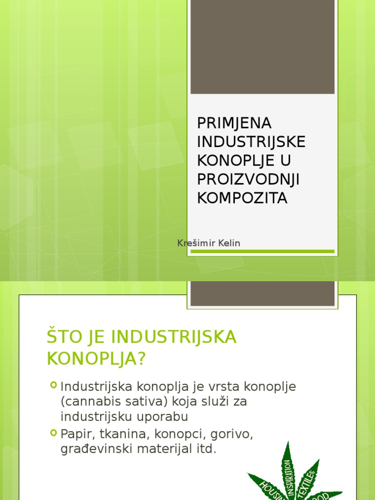 Primjena Industrijske Konoplje U Proizvodnji Kompozita | PDF