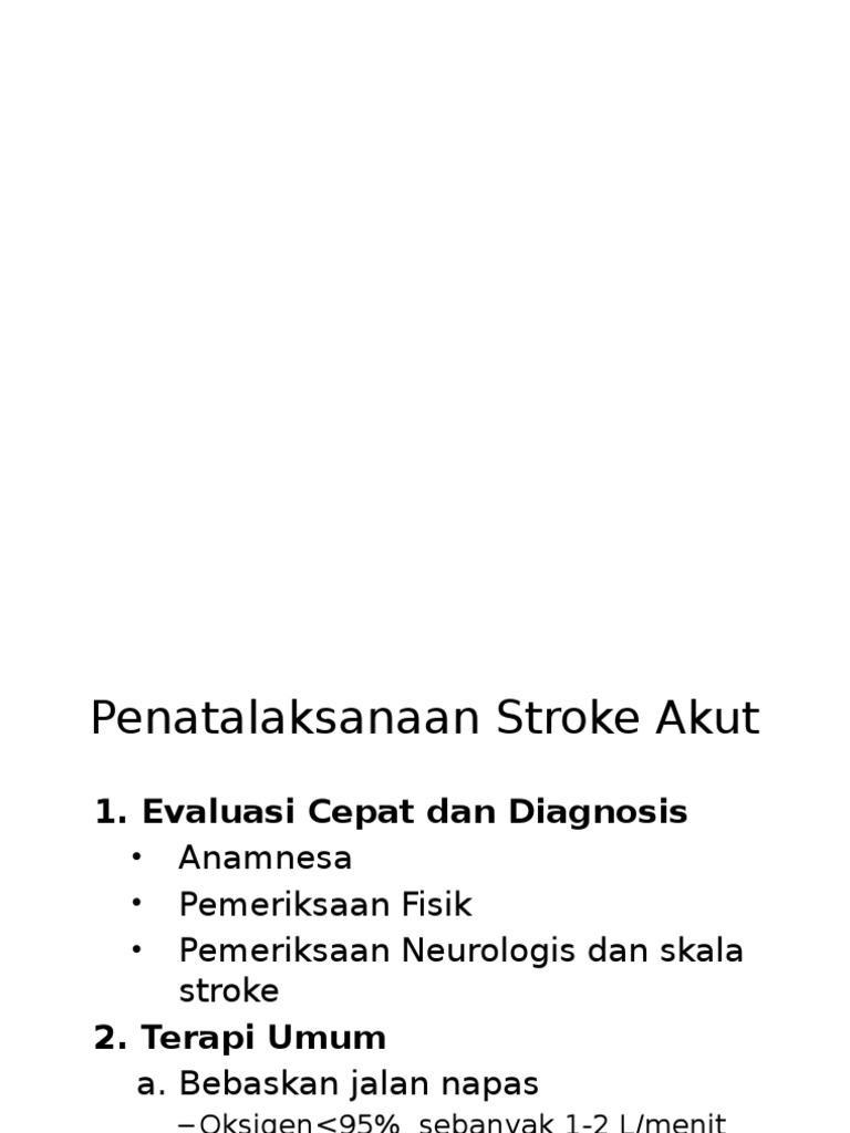 Tatalaksana Stroke Pdf