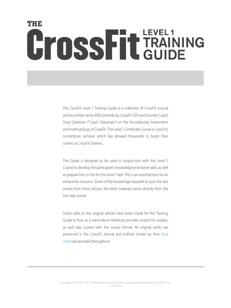 Crossfit Level 1 Training Guide | PDF | Physical Fitness | Aerobic Exercise