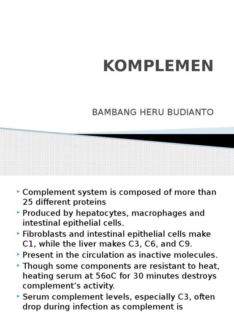 KOMPLEMEN | PDF | Complement System | Biochemistry