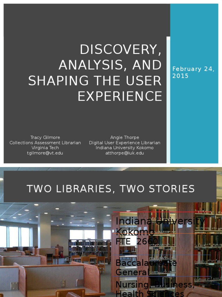 Discovery, Analysis & Shaping The User Experience | PDF | Analytics ...