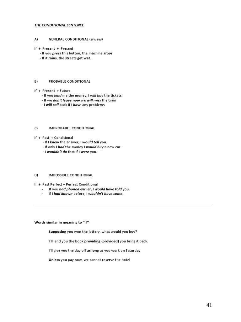 Mastering Conditional Sentences | PDF | Language Arts & Discipline