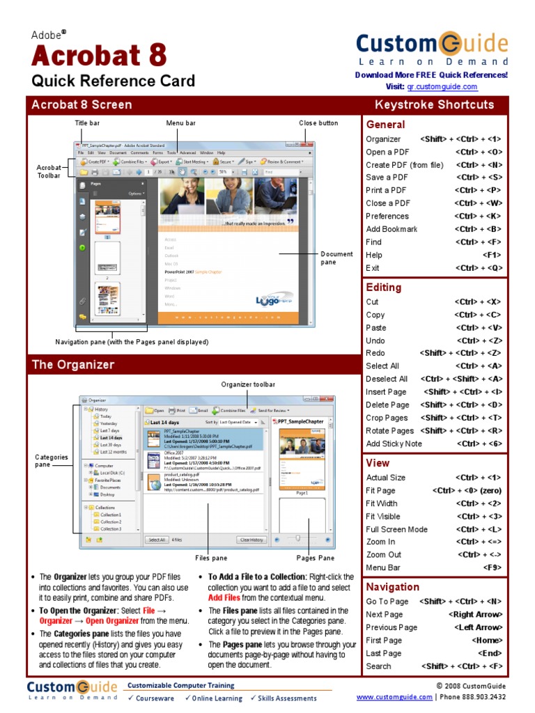 Acrobat Quick Reference 8 | PDF | Markup Language | Portable Document ...