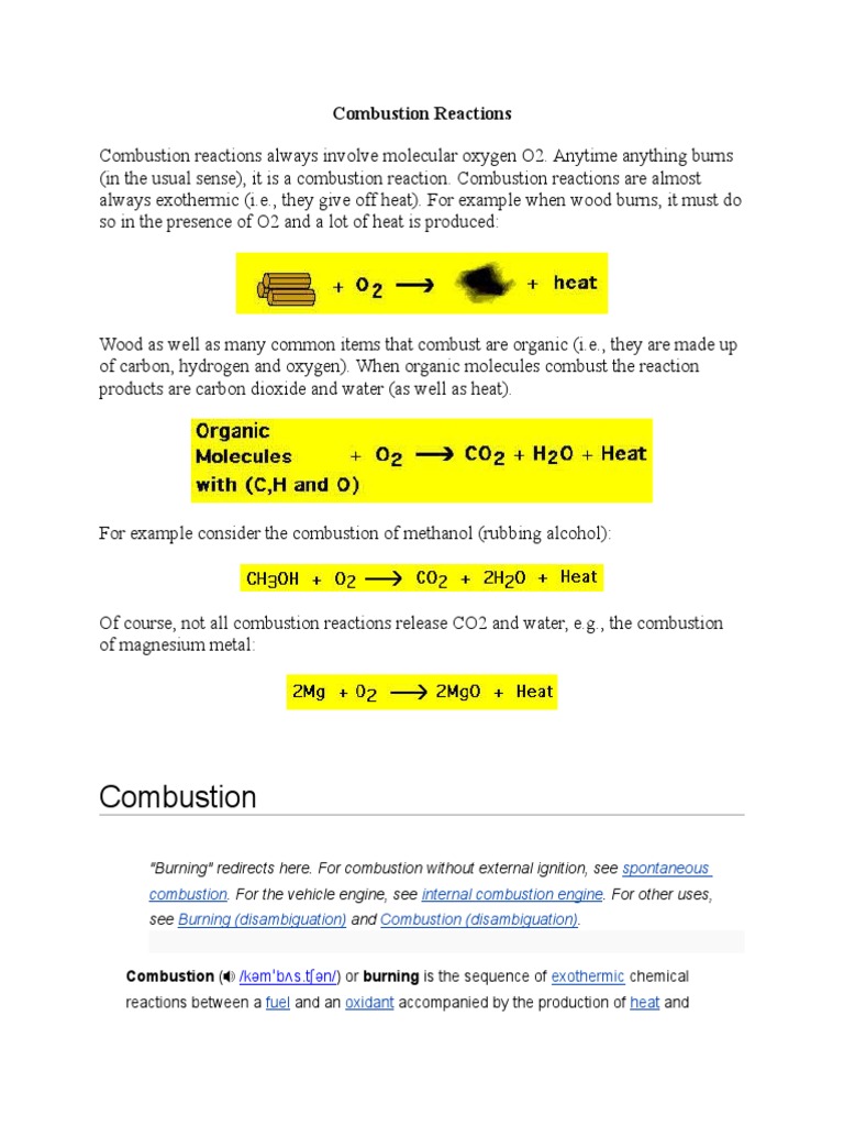 Combustion Reactions | PDF | Combustion | Chemical Process Engineering