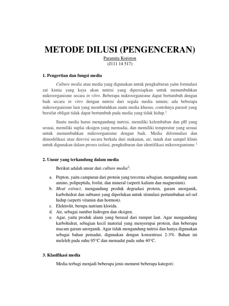Metode Dilusi (Pengenceran) | PDF | Griya & Taman | Kesehatan Holistik