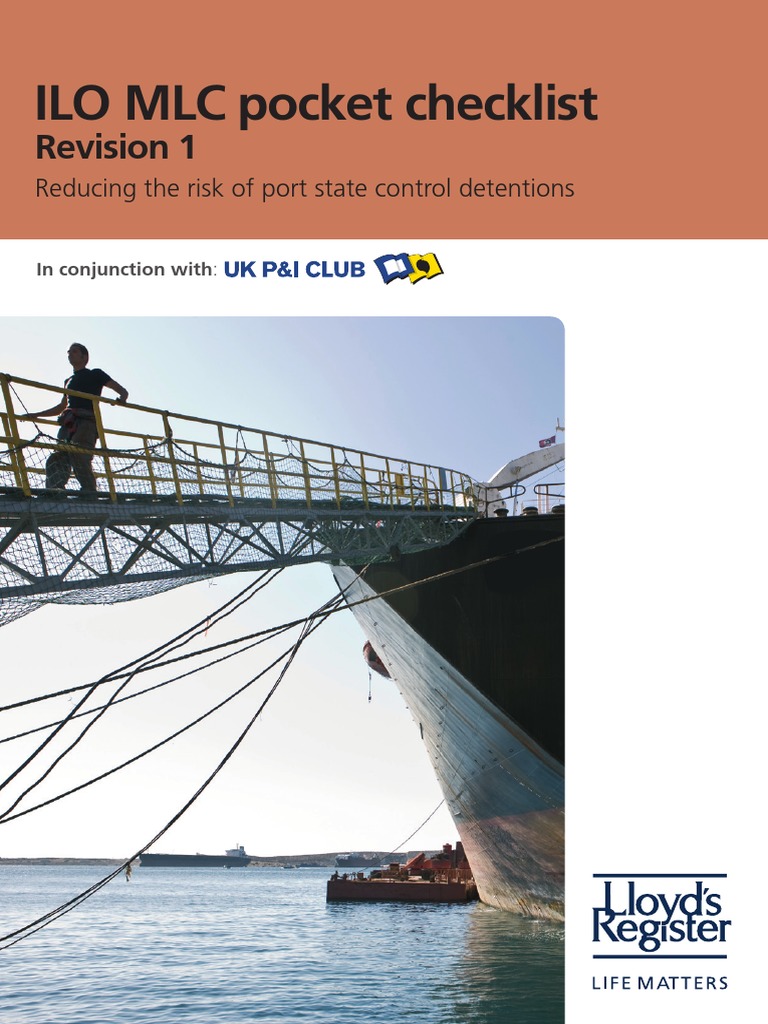 ILO MLC Pocket Checklist | PDF | Occupational Safety And Health ...