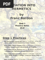 Franz Bardon's Initiation Into Hermetics Cheat-Sheet | PDF | Hermeticism | Cultural Anthropology