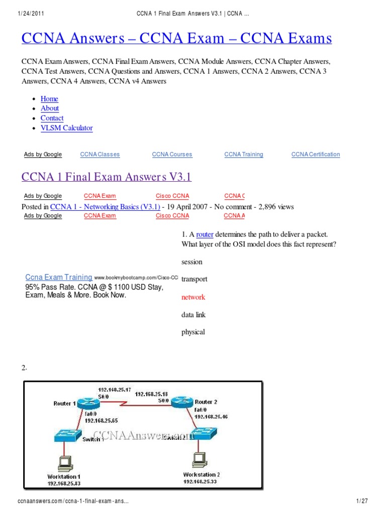 Ccna Exams | PDF | Cisco Certifications | Network Switch