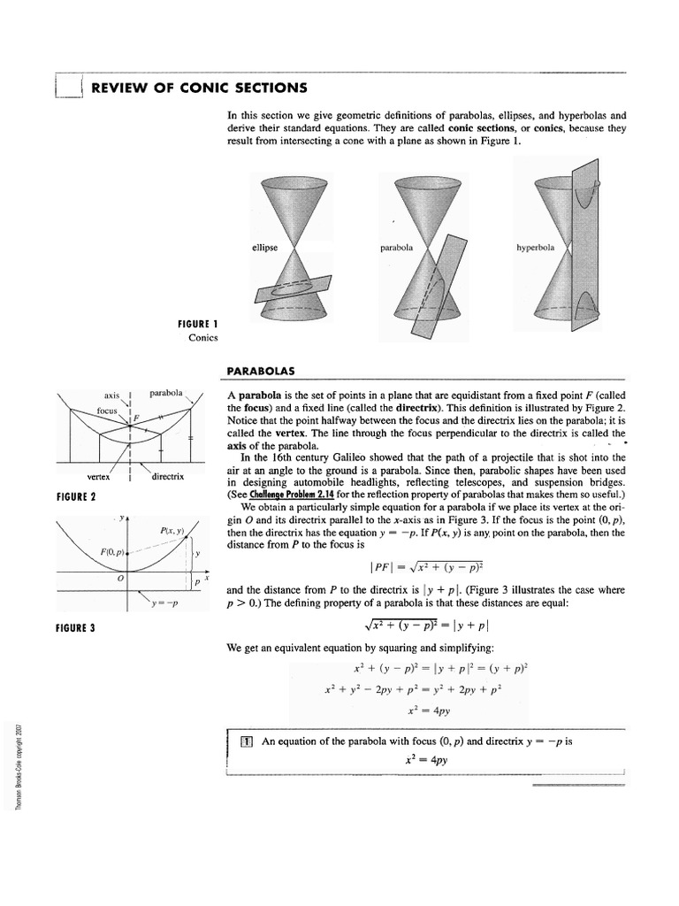 Review of Conic Sections PDF | PDF | Ellipse | Analytic Geometry