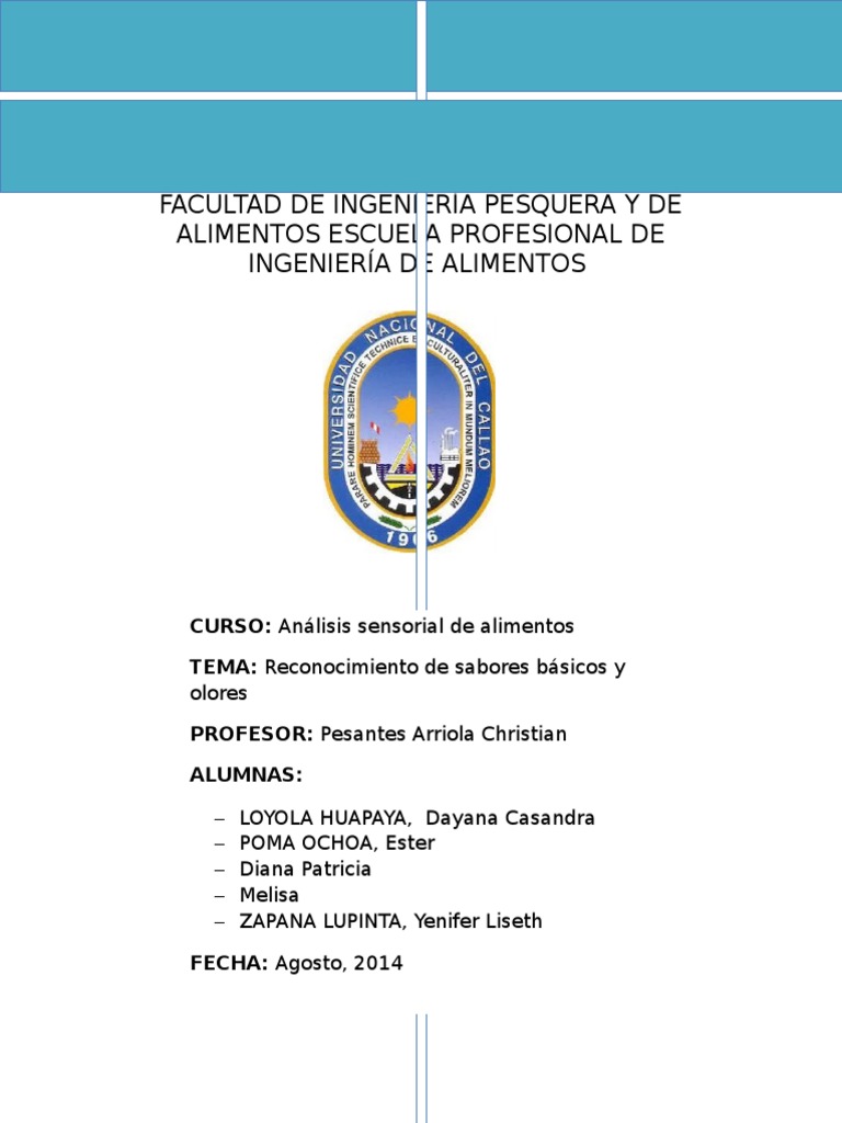 Reconocimiento de Sabores Basicos | PDF | Sabor | Gusto