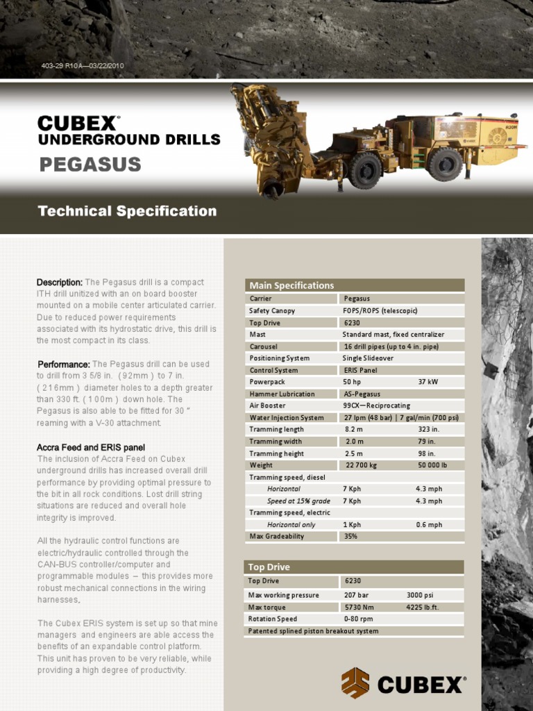 Pegasus Spec Completed 03-22-2010 | PDF | Transmission (Mechanics) | Drill