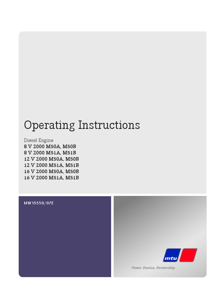 MTU Series 2000 M94 | PDF | Fuel Injection | Battery (Electricity)