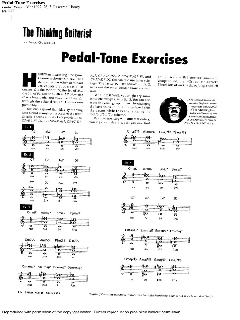 Mick Goodrick - Pedal-Tone Exercises | PDF