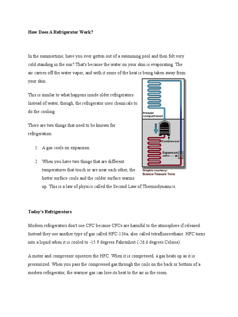 How Does A Refrigerator Work | PDF | Refrigerator | Chemical Engineering