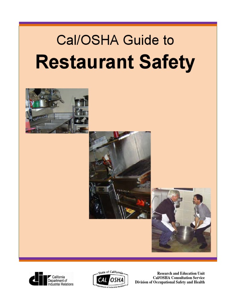 Cal OSHA Restaurants | Download Free PDF | Occupational Safety And ...