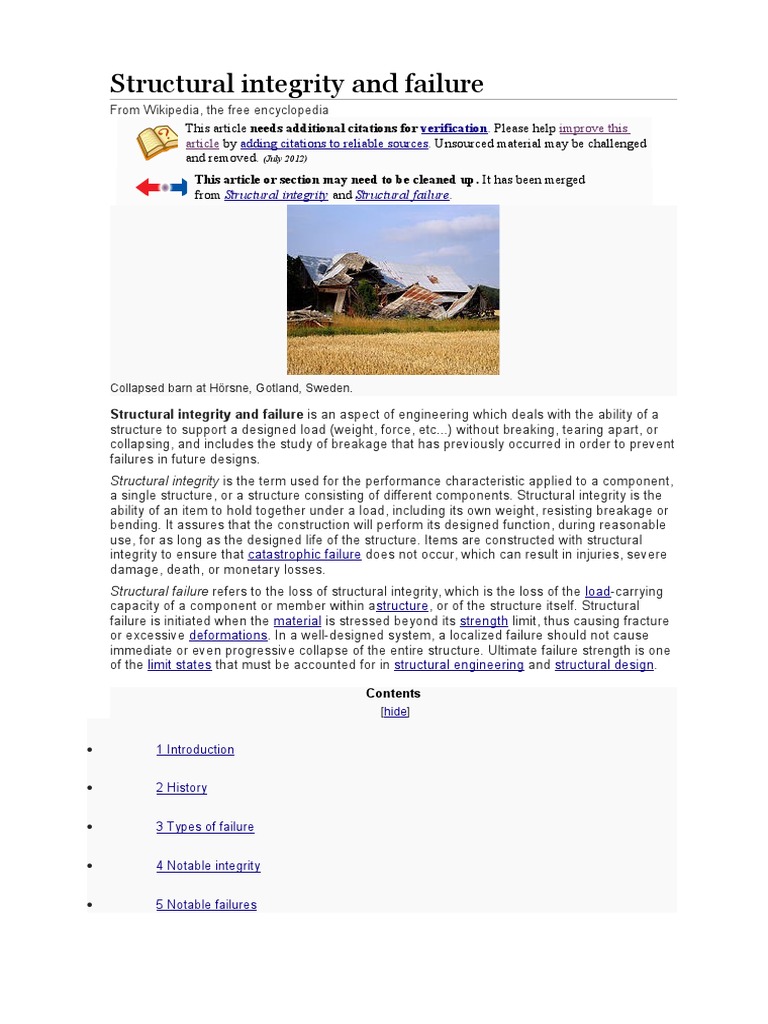 Structural Integrity and Failure | PDF | Strength Of Materials ...