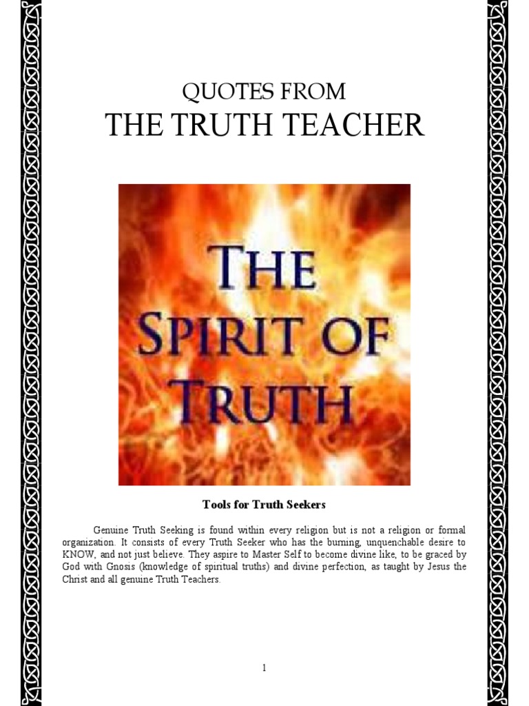 The Spirit of Truth | PDF | Truth | Spirituality